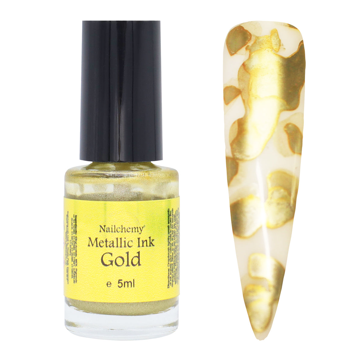 Metallic Ink - Gold - 5ml – Nailchemy Limited