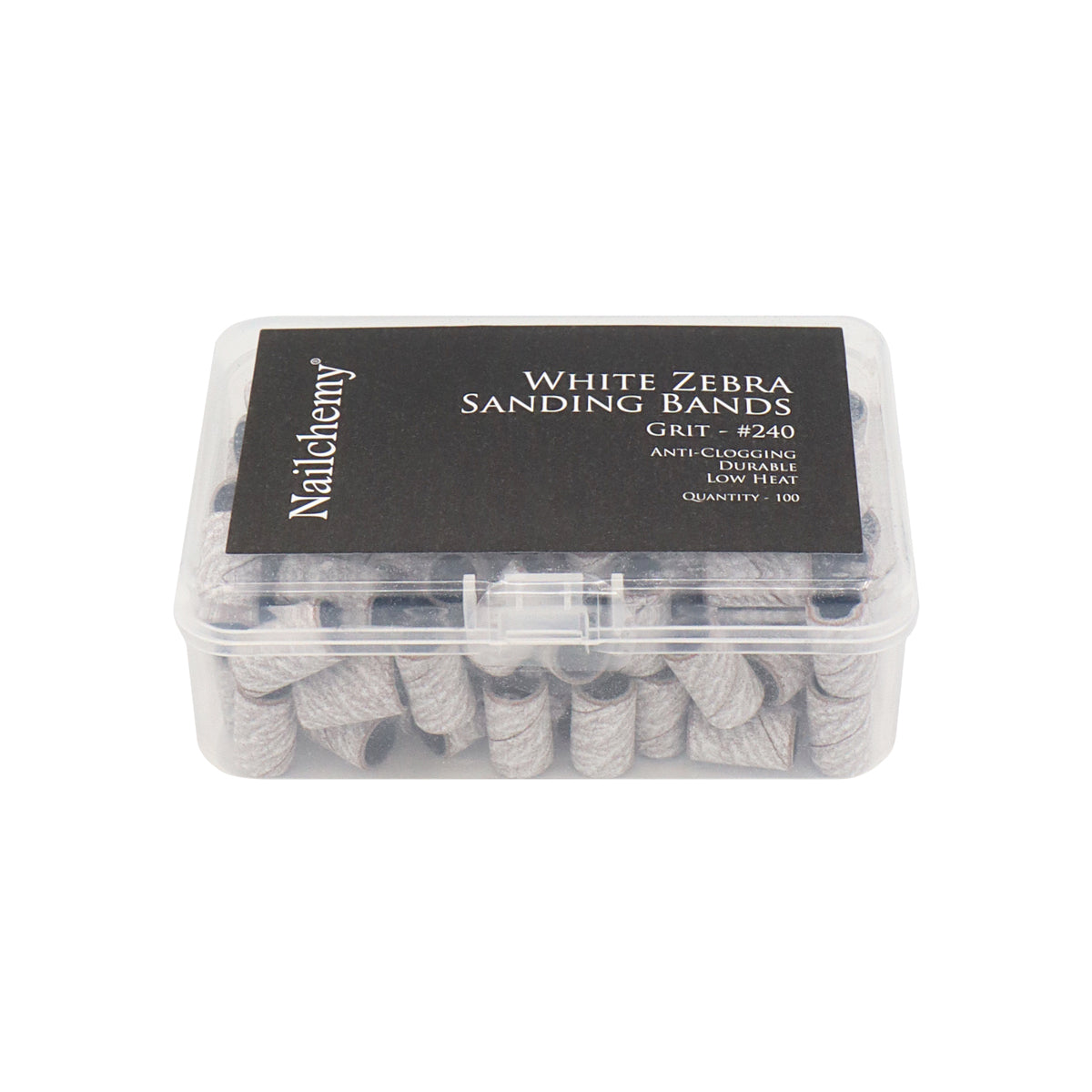 Nailchemy White Zebra Sanding Bands | 180 & 240 Grit | Standard Mandrel ...